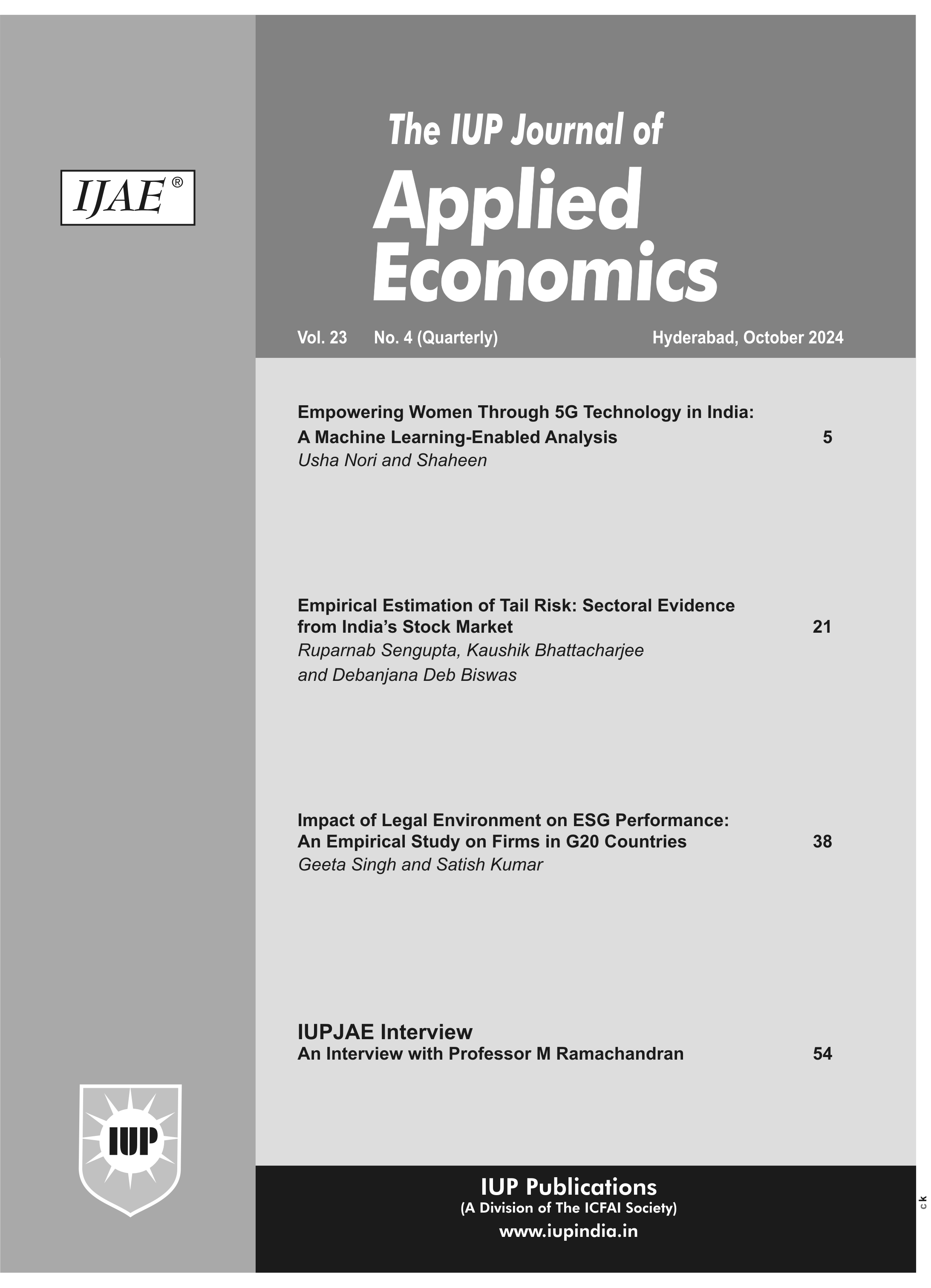 Economics Journals| Applied Economics | Books and Articles